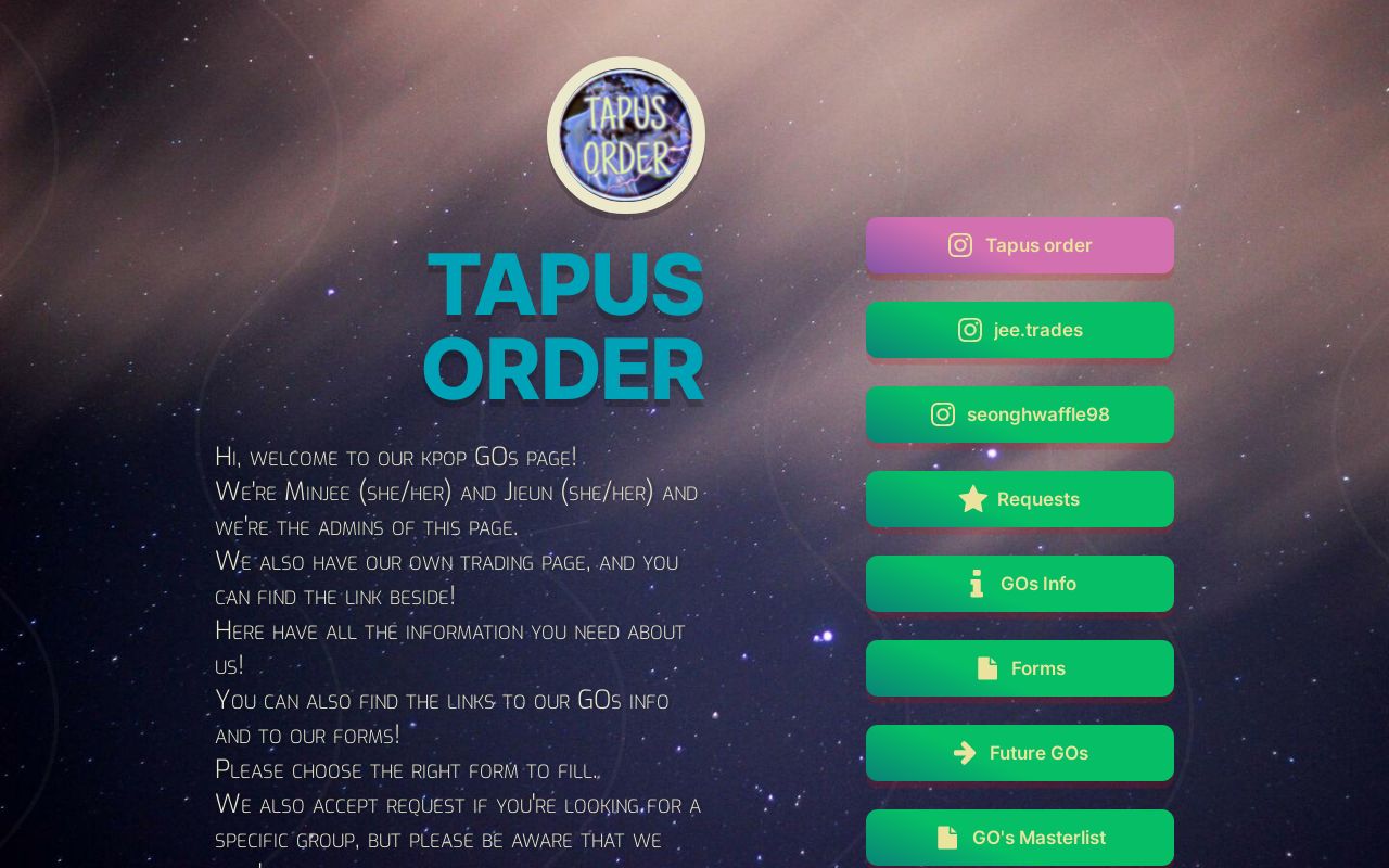 Tapus Order